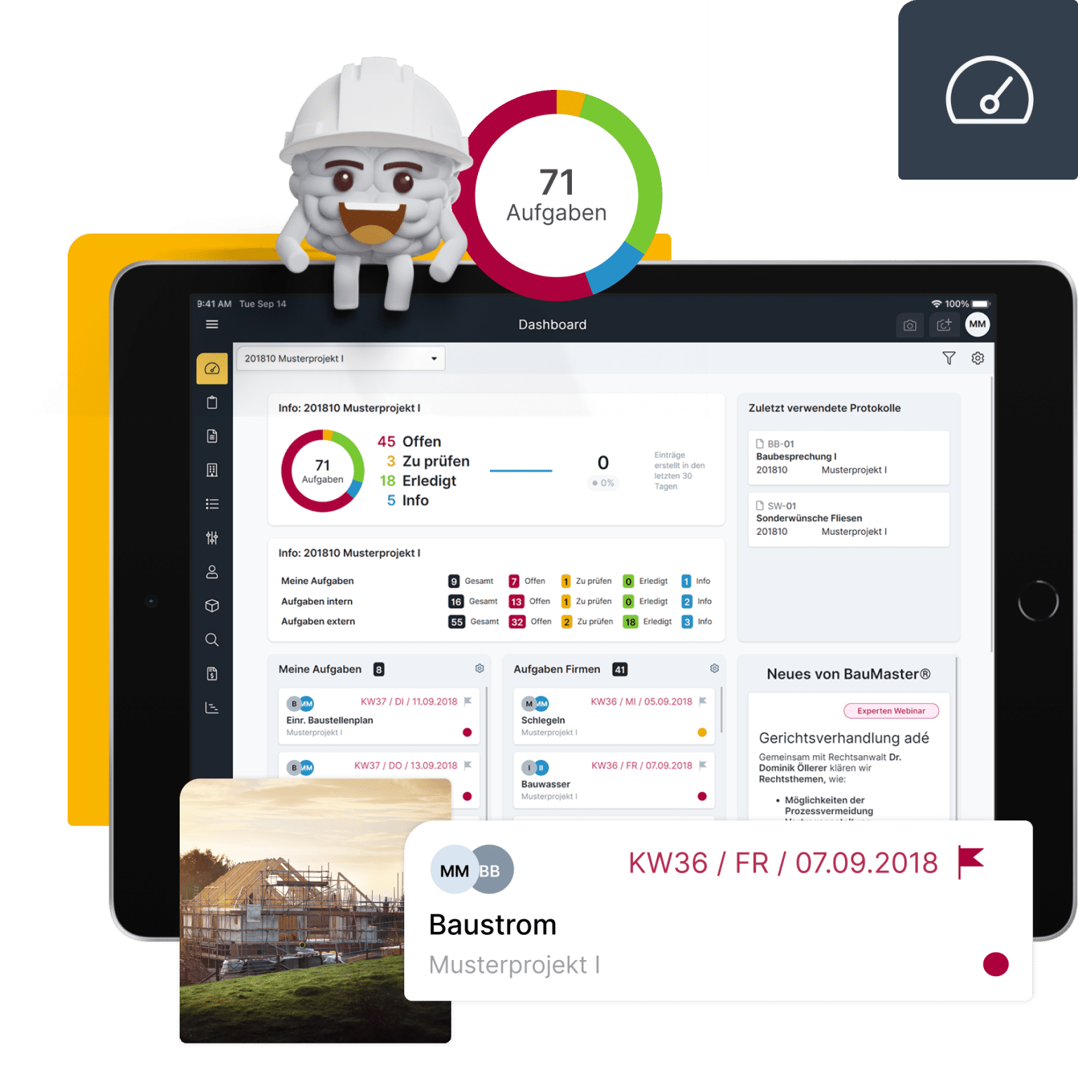Ihr Aufgabenmanagement-Tool für die Baustelle | BauMaster®