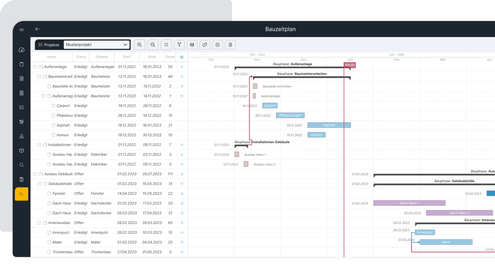 Bauzeitenplan Software [APP 2026]