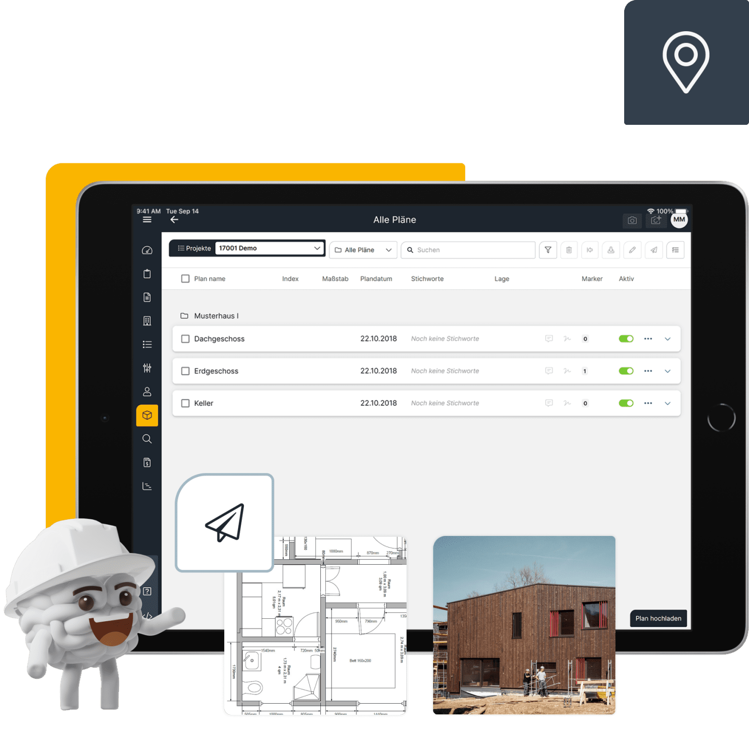 Planmanagement-App: Planverwaltung mit Software | BauMaster®