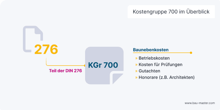 Kostengruppe 700 der DIN 276: Baunebenkosten | BauMaster®