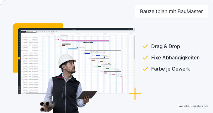 Bauzeitenplan erstellen [inkl. Bauablaufplan-Vorlage]