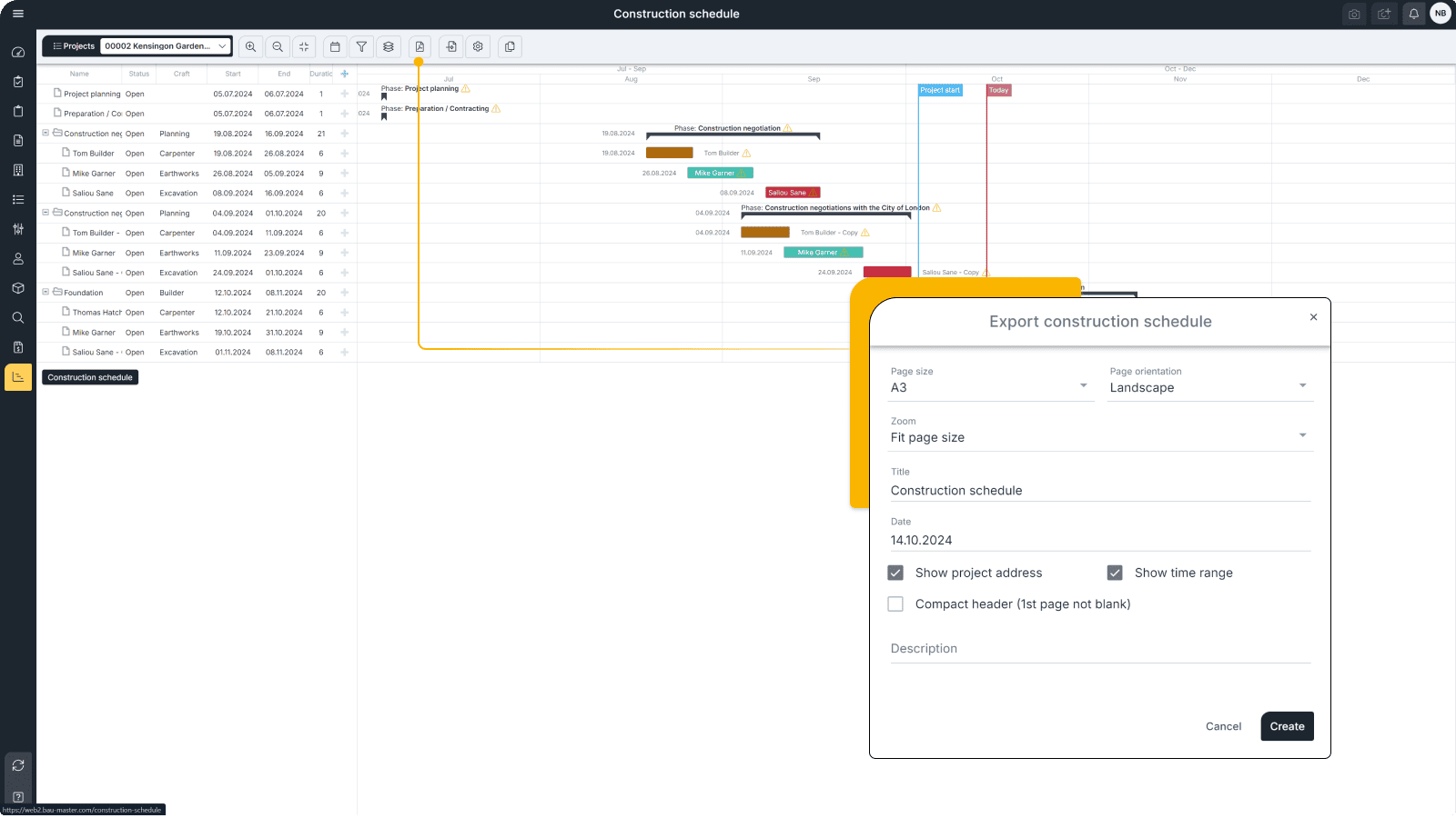 Civil Engineering Project Management Software