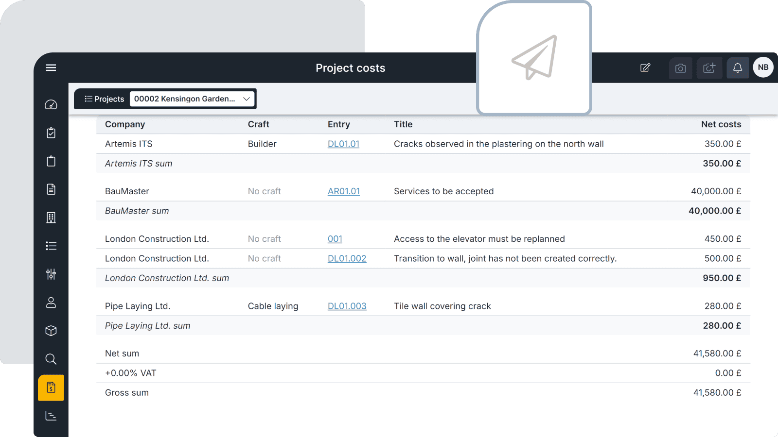 Construction Cost Management Software
