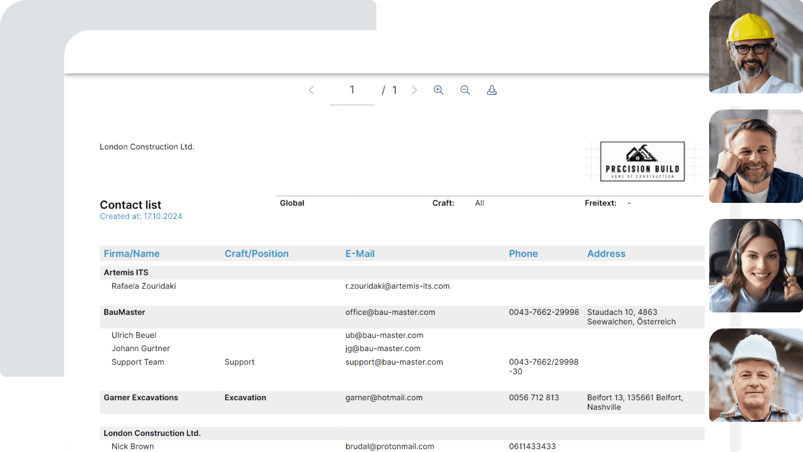 Integrated Construction Management Software